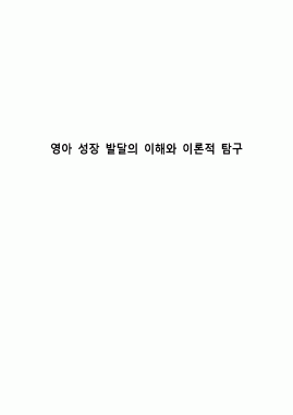 영아 성장 발달의 이해와 이론적 탐구-1페이지