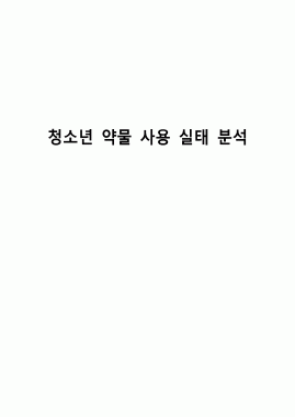 청소년 약물 사용 실태 분석-1페이지