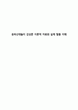 송파산대놀이 감상문 이론적 자료와 실제 탈춤 이해-1페이지