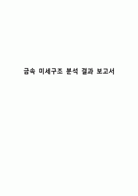금속 미세구조 분석 결과 보고서-1페이지