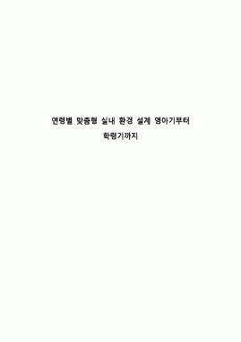 연령별 맞춤형 실내 환경 설계 영아기부터 학령기까지-1페이지