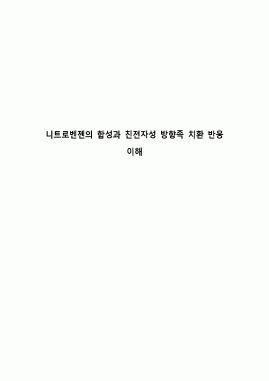 니트로벤젠의 합성과 친전자성 방향족 치환 반응 이해-1페이지