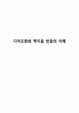 디아조화와 짝지음 반응의 이해-1페이지