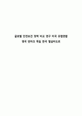 글로벌 안전보건 정책 비교 연구 미국 유럽연합 영국 덴마크 독일 한국 엘살바도르-1페이지