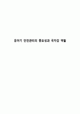 유아기 안전관리의 중요성과 국자감 역할-1페이지