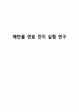 메탄올 연료 전지 실험 연구-1페이지
