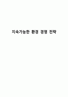 지속가능한 환경 경영 전략-1페이지