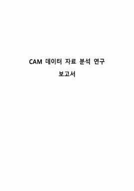 CAM 데이터 자료 분석 연구 보고서-1페이지