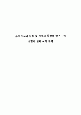 규제 지도와 순응 및 개혁의 종합적 탐구 규제 규범과 실패 사례 분석-1페이지