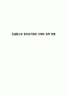 건설칼스와 광속상거래의 이해와 정책 방향-1페이지