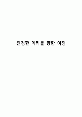 진정한 메카를 향한 여정-1페이지