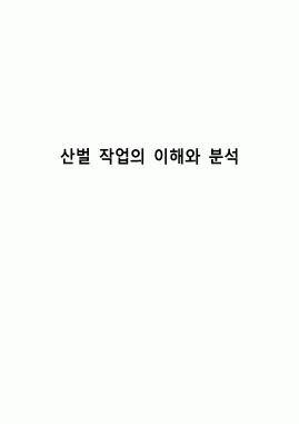 산벌 작업의 이해와 분석-1페이지