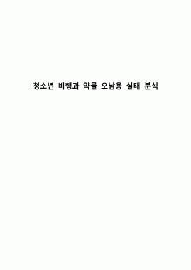 청소년 비행과 약물 오남용 실태 분석-1페이지