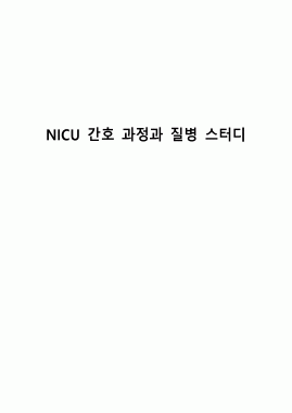 NICU 간호 과정과 질병 스터디-1페이지