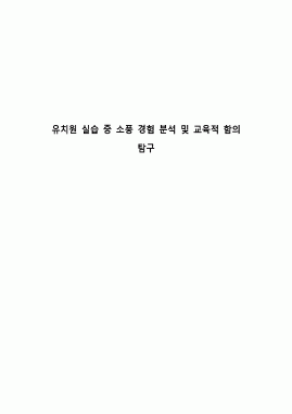 유치원 실습 중 소풍 경험 분석 및 교육적 함의 탐구-1페이지