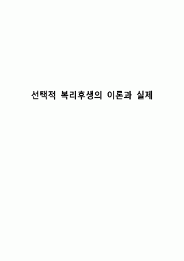 선택적 복리후생의 이론과 실제-1페이지