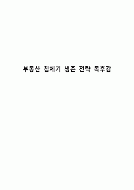 부동산 침체기 생존 전략 독후감-1페이지