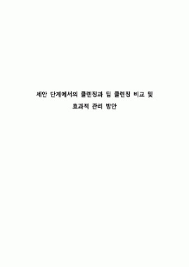 세안 단계에서의 클렌징과 딥 클렌징 비교 및 효과적 관리 방안-1페이지
