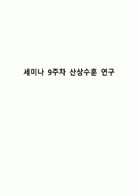 세미나 9주차 산상수훈 연구-1페이지