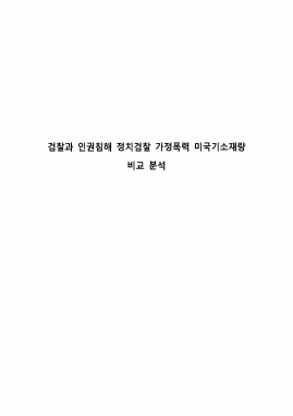 검찰과 인권침해 정치검찰 가정폭력 미국기소재량 비교 분석-1페이지
