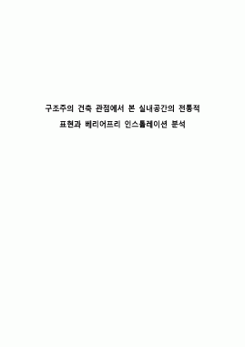 구조주의 건축 관점에서 본 실내공간의 전통적 표현과 베리어프리 인스톨레이션 분석-1페이지