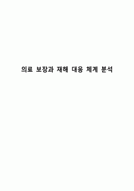 의료 보장과 재해 대응 체계 분석-1페이지