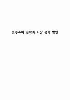 블루슈머 전략과 시장 공략 방안-1페이지