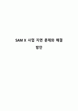 SAM X 사업 지연 문제와 해결 방안-1페이지