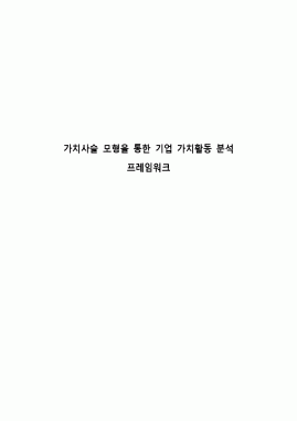 가치사슬 모형을 통한 기업 가치활동 분석 프레임워크-1페이지