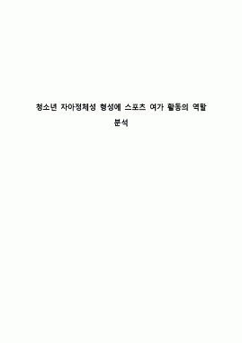 청소년 자아정체성 형성에 스포츠 여가 활동의 역할 분석-1페이지