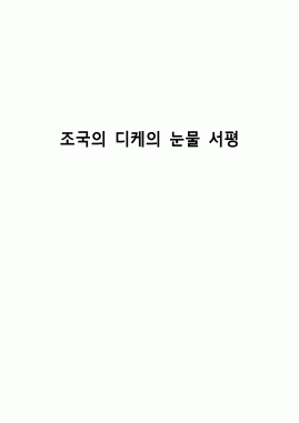 조국의 디케의 눈물 서평-1페이지