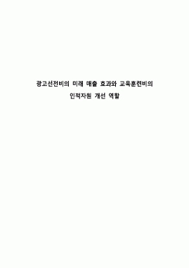 광고선전비의 미래 매출 효과와 교육훈련비의 인적자원 개선 역할-1페이지
