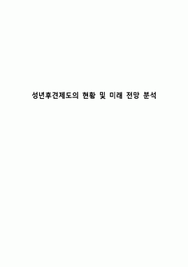 성년후견제도의 현황 및 미래 전망 분석-1페이지
