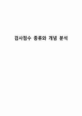 검사점수 종류와 개념 분석-1페이지