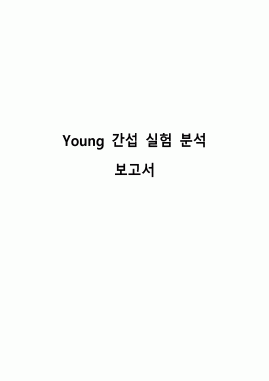 Young 간섭 실험 분석 보고서-1페이지