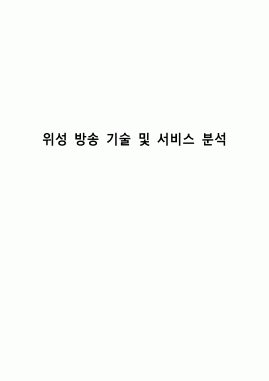 위성 방송 기술 및 서비스 분석-1페이지