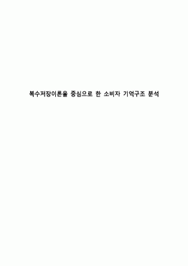 복수저장이론을 중심으로 한 소비자 기억구조 분석-1페이지