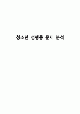 청소년 성행동 문제 분석-1페이지