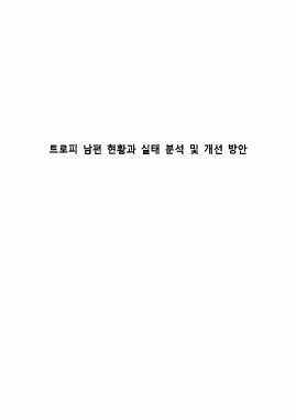 트로피 남편 현황과 실태 분석 및 개선 방안-1페이지