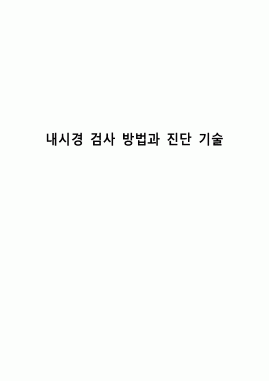 내시경 검사 방법과 진단 기술-1페이지
