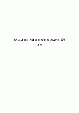 스위치와 LED 점멸 회로 실험 및 세그먼트 종류 조사-1페이지