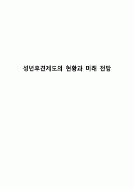 성년후견제도의 현황과 미래 전망-1페이지