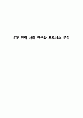 STP 전략 사례 연구와 프로세스 분석-1페이지
