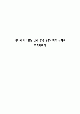 피아제 사고발달 단계 감각 운동기에서 구체적 조작기까지-1페이지