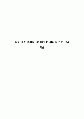 피부 흡수 효율을 극대화하는 화장품 성분 전달 기술-1페이지