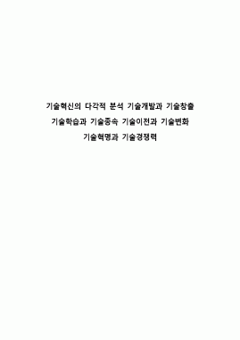 기술혁신의 다각적 분석 기술개발과 기술창출 기술학습과 기술종속 기술이전과 기술변화 기술혁명과 기술경쟁력-1페이지
