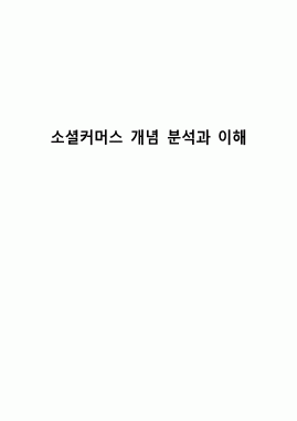 소셜커머스 개념 분석과 이해-1페이지
