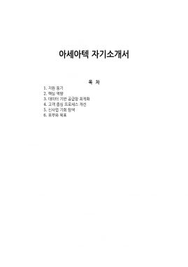 아세아텍 자기소개서-1페이지