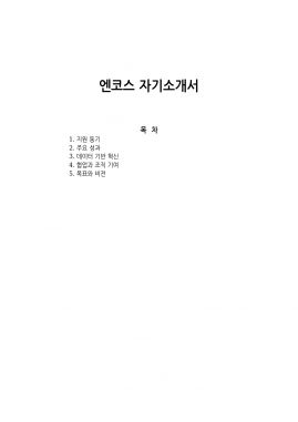 엔코스 자기소개서-1페이지