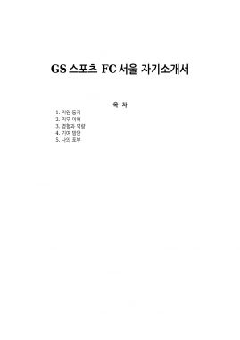 GS스포츠 FC서울 자기소개서-1페이지